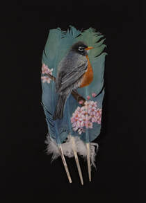 SCRATCHBOARD AND FEATHER PAINTING - Welcome